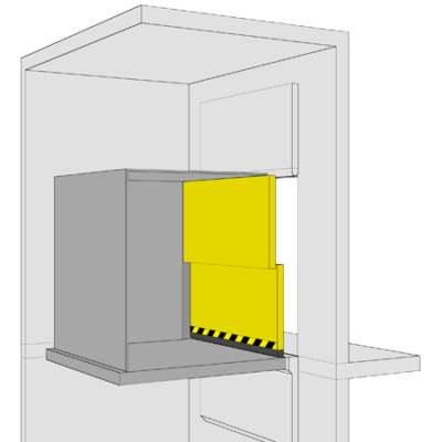 Two Section Full Height Car Door - Construct Lifts